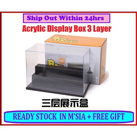 Acrylic Display 3 Layer Case Box 26 13 17cm Dustproof Action Figure Model Solid Figures Display