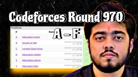 Codeforces Round 970 Div 3 Youtube