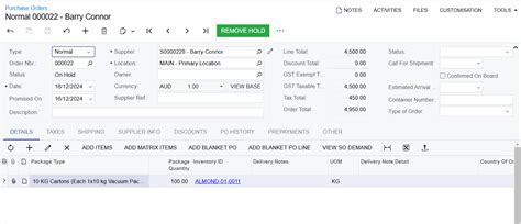 Acumatica Copy User Defined Fields From Sales Order Line To Purchase Order Line On Clicking