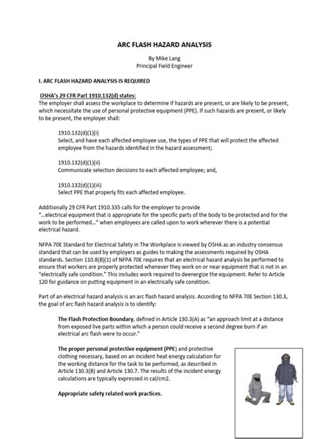 Wp Afn3 Arc Flash Hazard Analysis Pdf Personal Protective Equipment