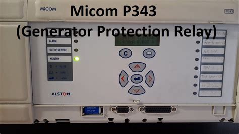 Generator Protection Relay Micom P343 Metering Configuration Protection Settings Event