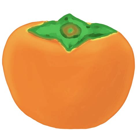 柿イラスト 手描きかわいい果物無料素材 チコデザ