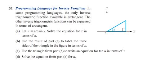 Solved 52 Programming Language For Inverse Functions In