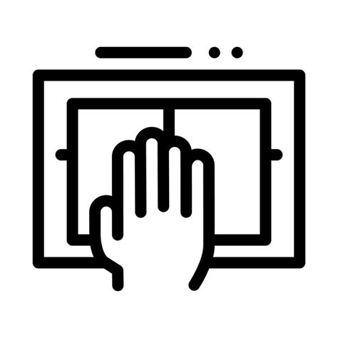 Hand Scanning Icon Vector Outline Illustration 17559336 Vector Art At Vecteezy