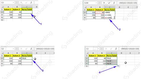 Fungsi And Pada Excel Cara And Contoh Rumus And Di Excel