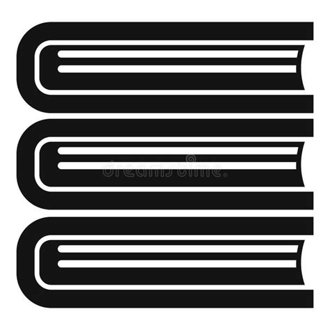 Technical Book Stack Icon Simple Vector Data Support Stock Vector