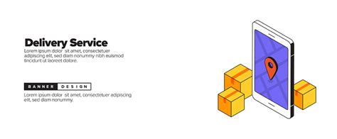 배달 서비스 개념 등포웹 배너 포스터 커버 및 배너를 위한 3차원 디자인 3차원 형태에 대한 스톡 벡터 아트 및 기타 이미지 3차원 형태 가리기 교통수단 Istock