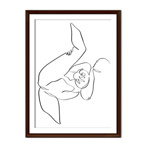 Nude Line Drawing Etsy UK