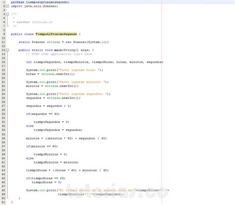 Sentencia If Else Java El Tiempo Al Próximo Segundo