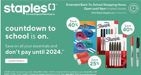 Staples Canada Back To School Sale Save 40 On Accessories More