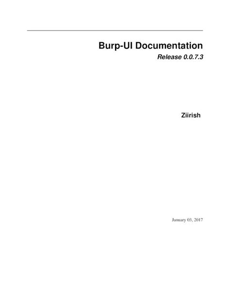 pdf burp ui documentation · burp uiis written in python with theflaskmicro framework the