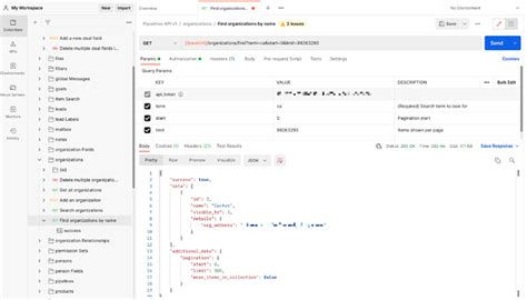 get organization by name api pipedrive developers community