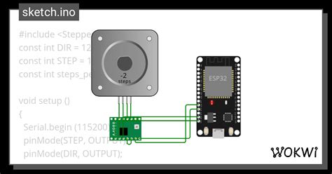 modul4 stepper no 2 wokwi esp32 stm32 arduino simulator