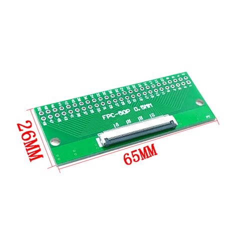 Fpc Connector Adapter 0 5mm 50p Ffc Pcb Breakout Board • Mktechnic