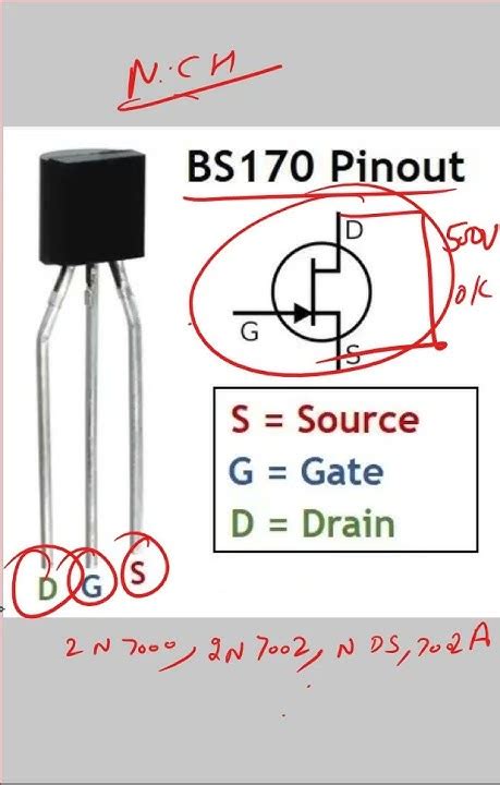 Bs170 Transistorbs170 Ytshorts Electroniccomponent Youtube