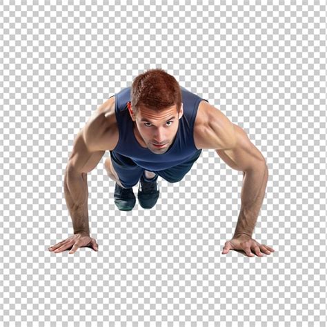 Premium Psd Sports Man Doing Push Ups