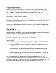 Trader Joes Brief Docx Store Operations Store Locations Were Mostly In Strip Malls In