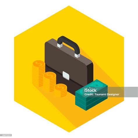 서류 가방 달러 머니 현금 아이콘 골드 동전 스택 왼쪽 보기 아이콘 벡터 등등 측정 0명에 대한 스톡 벡터 아트 및 기타 이미지 0명 개념 개념과 주제 Istock