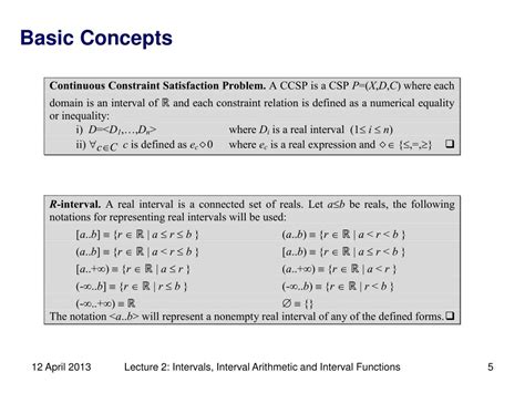 Ppt Intervals Interval Arithmetic And Interval Functions Powerpoint Presentation Id5614263