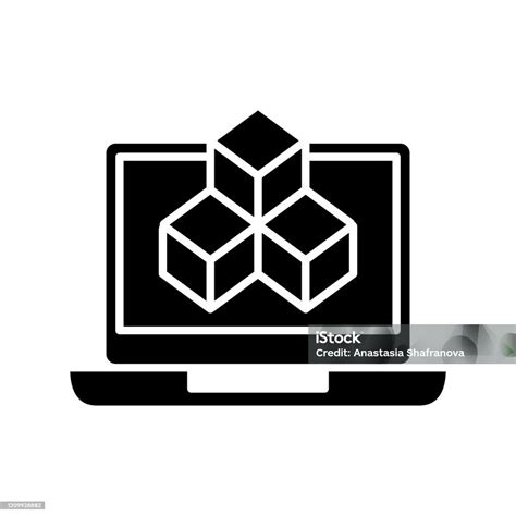 Lernen Programmierung Schwarzes Symbol Konzeptillustration Vektor Flaches Symbol Glyphenzeichen