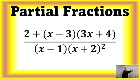 Partial Fractions With A Cubic Denominator Youtube