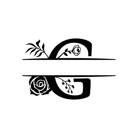 Initial G Decorative Monogram Split Letter Vector 7634707 Vector Art At Vecteezy