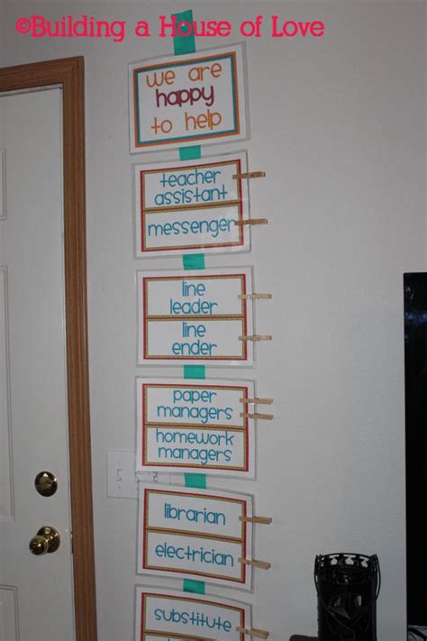 Building A House Of Love Classroom Jobs Chart Classroom Job Chart