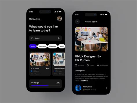 Course Mobile App Designs Themes Templates And Downloadable Graphic