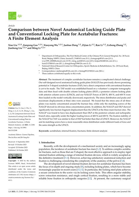 Pdf Comparison Between Novel Anatomical Locking Guide Plate And