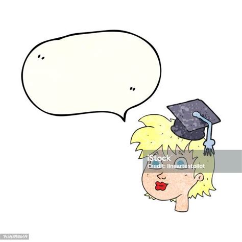 자유형 연설 거품 질감 만화 여자 대학원 모자를 쓰고 귀여운에 대한 스톡 벡터 아트 및 기타 이미지 귀여운 기이함 기포