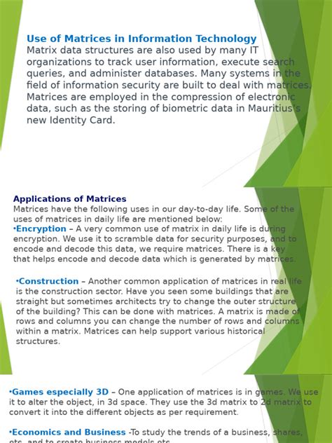 Applications Of Matrices And Calculus Pdf