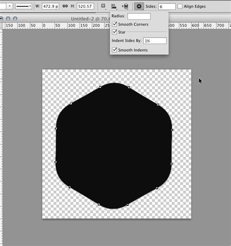 Adobe Photoshop How To Create Rounded Corner Hexagon In Photoshop