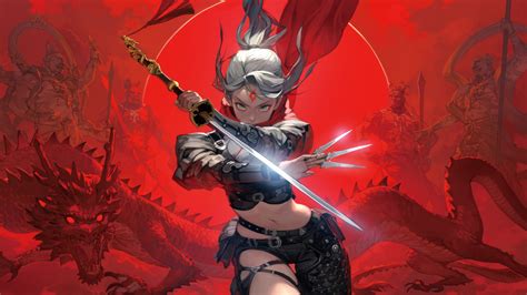 Ninja Girl Sword Kunai 4k 1663a Wallpaper Iphone Phone