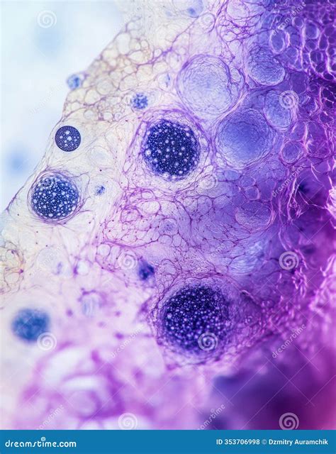 A Magnified View Of A Biological Sample Displaying A Variety Of Cells