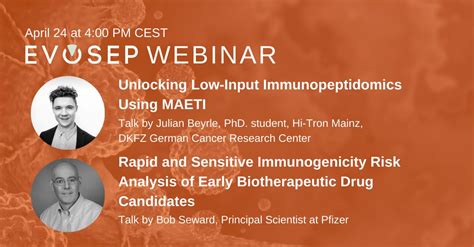 Proteomics Immunopeptidomics Immunology Webinar Evosep Biosystems