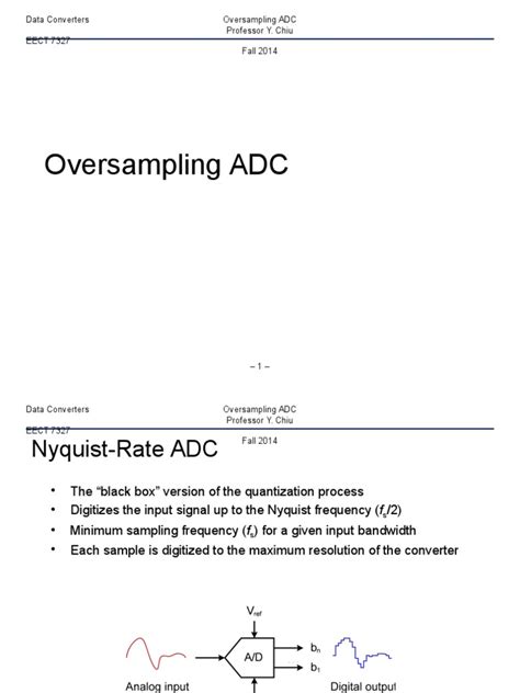 oversampling adc data converters oversampling adc professor y chiu