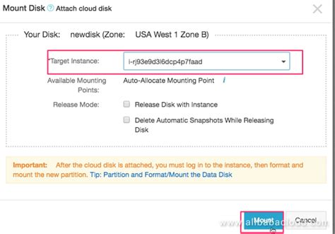 Creating And Attaching A Block Storage Disk Onto An Ecs Alibaba Cloud
