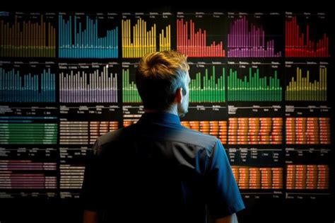 Business Person Looking At Finance Graphs Premium Ai Generated Image