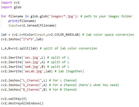 Code Of Lab Color Space Conversion Download Scientific Diagram