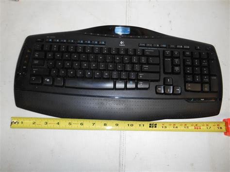 Gently Used Logitech Model Mx 3200 Black Wireless Desktop Ergonomic Keyboard