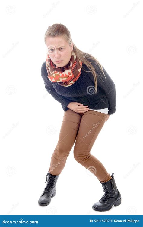 A Young Woman Has Diarrhea Stock Image Image Of Sickness 52115707