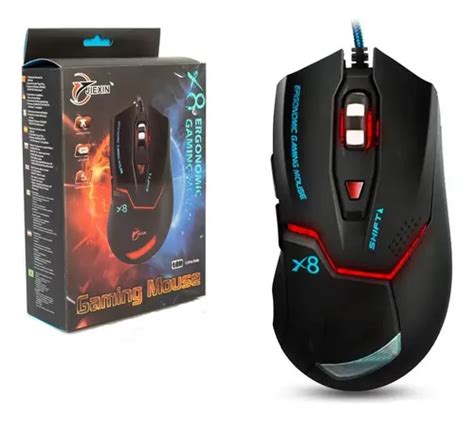 Mouse Gamer Ergonomico Rgb 6000 Dpi Led Cable 1 8 M Cuotas Sin Interés