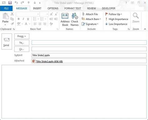 Email Slide Show In Powerpoint 2010