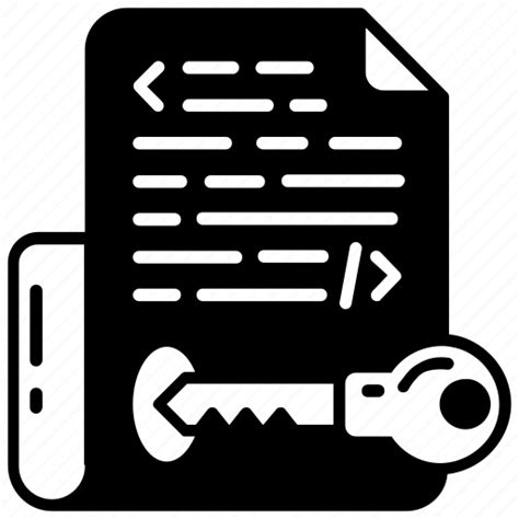 cryptography coding ciphering encryption hypertext document icon