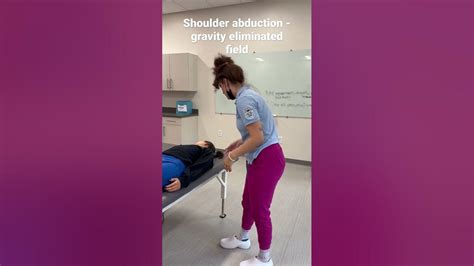 Shoulder Abduction Manual Muscle Testing Gravity Eliminated Field Youtube