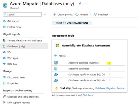 on premise database to azure database using dma data migration assistant