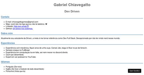 Curriculo Meme Codesandbox