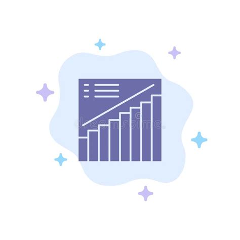 Chart Graph Analytics Presentation Sales Blue Icon On Abstract Cloud Background Stock Vector