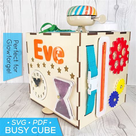 Busy Cube Svg Digital File For Busy Cube Digital File For Glowforge Etsy