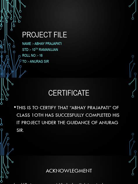 Project File Pdf